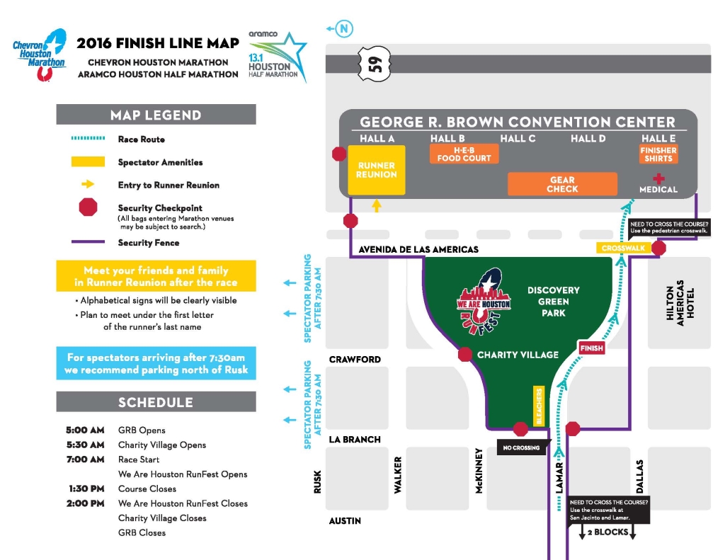 2016 Finish Line Map - FINAL - Chevron Houston Marathon
